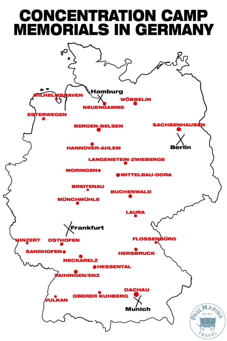 Map Of Concentration Camps In Germany To Visit